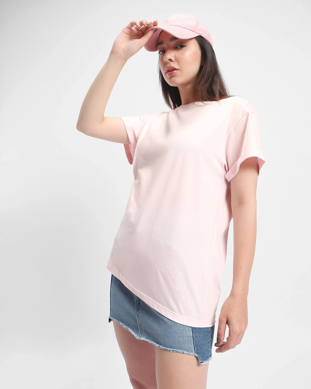 Women’s Pink Boyfriend T-shirt – Printed Tee